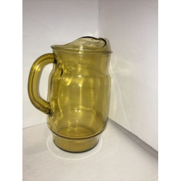 Anchor Hocking | Dining | Vintage Anchor Hocking Amber Water Pitcher ...